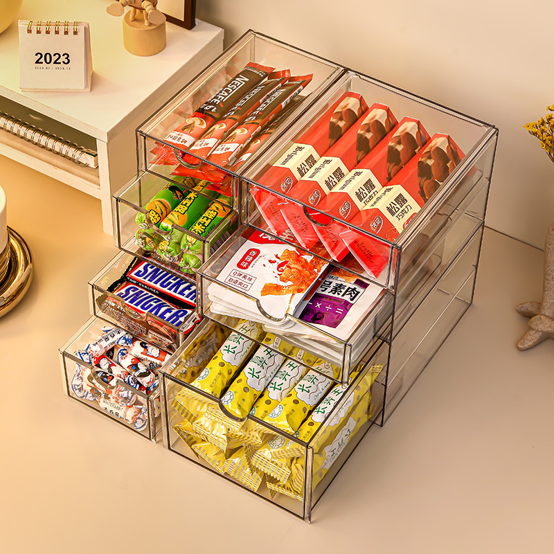 Snack Storage Box Desktop Drawer Living Room Snack Box Office Large ...