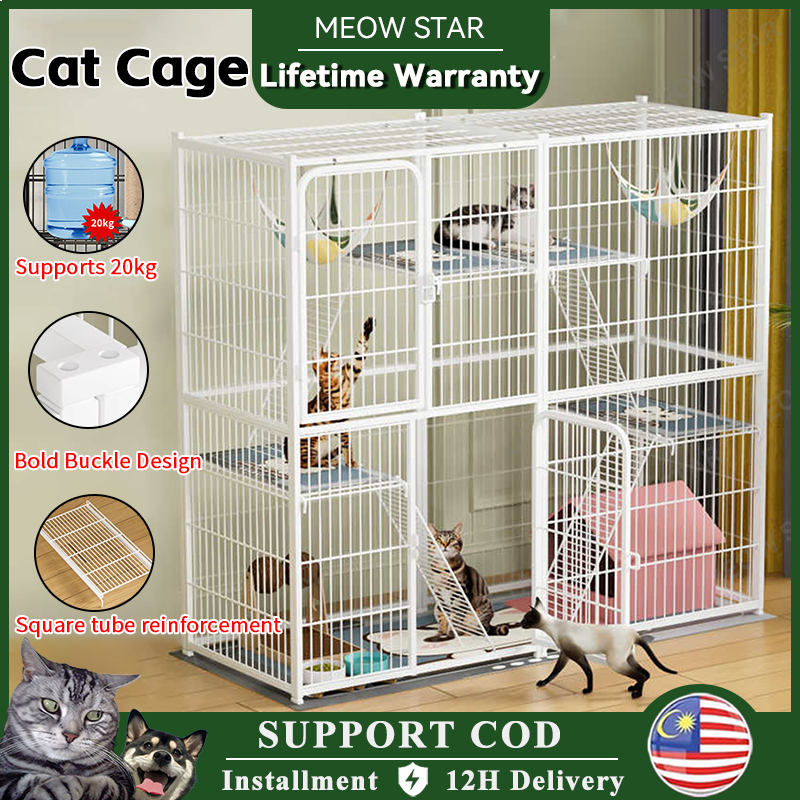Large Big Size Cat Cage Sangkar Kucing Besar Murah 4 Tingkat 2 Level ...