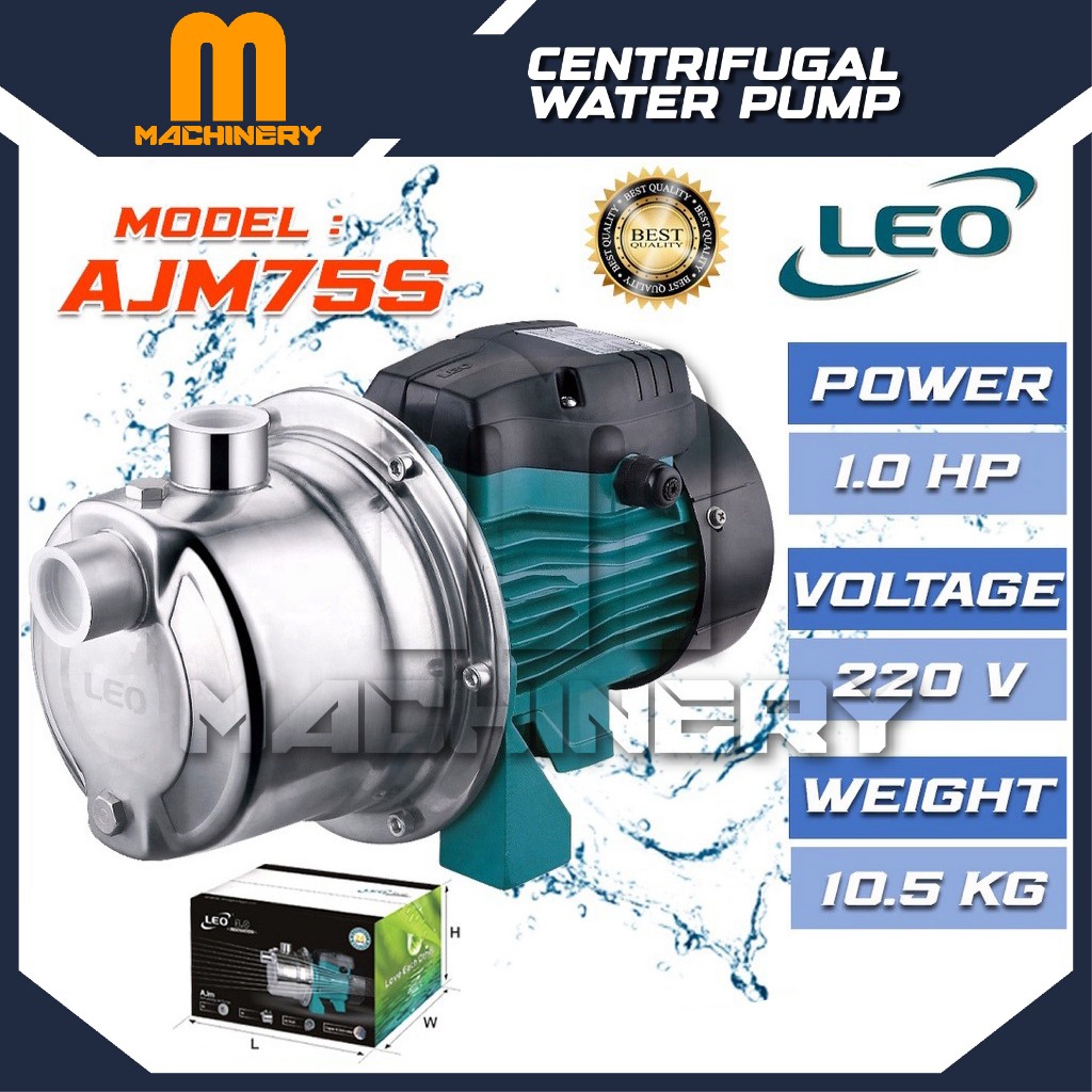 M.Machinery LEO-AJM75S-SELF PRIMING JET WATER PUMP (1HP/55LMIN/25MM) | Shopee Malaysia