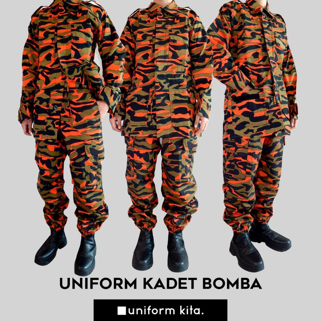 UNIFORM CELORENG KADET BOMBA KOKURIKULUM SEKOLAH UNISEX BAJU / SELUAR ...