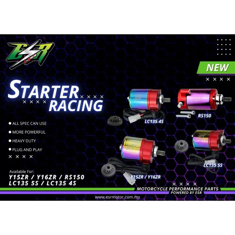 ESR MOTOR STARTER MOTOR Y15ZR Y16ZR LC135 4S 5S RS150 RSX150 STARTER ...