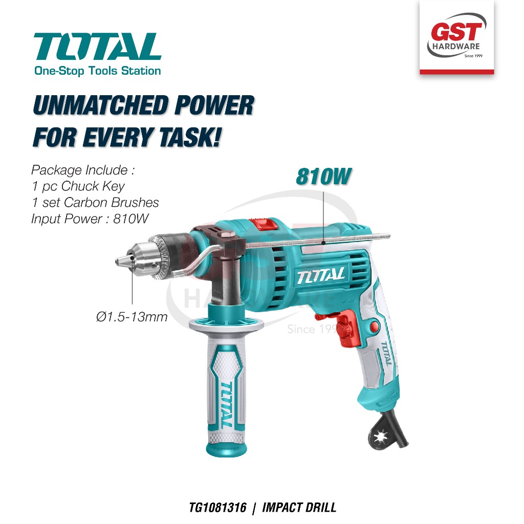 🔥 810W TOTAL Drill Impact Drill Total Original Total Impact Drill | Shopee Malaysia
