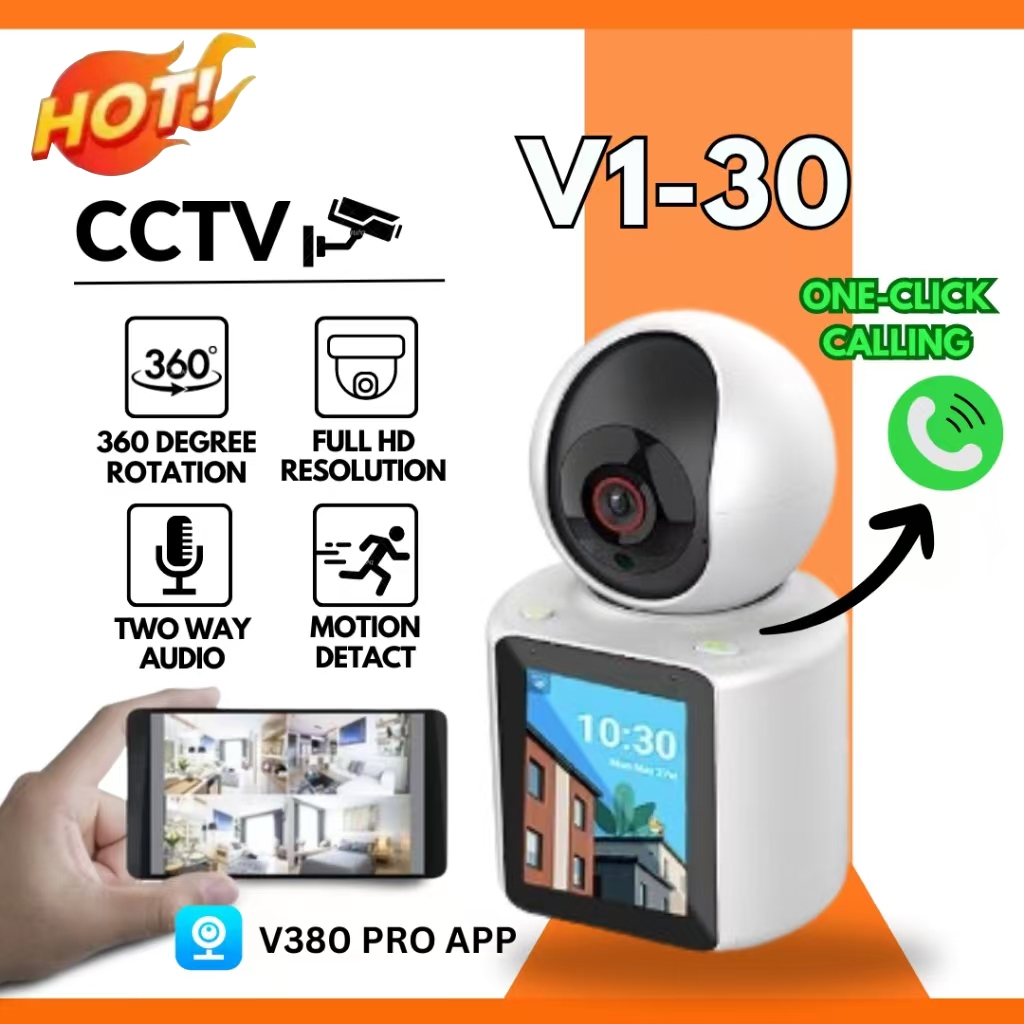 V380 Pro Video Calling Smart Camera Two-Way Visual Surveillance Camera ...