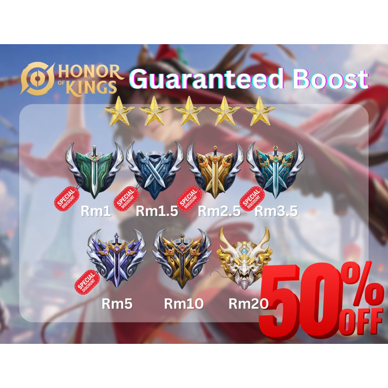 HoK Rank Guaranteed Boost | Honor of King Rank Star Boost with pro 100% ...