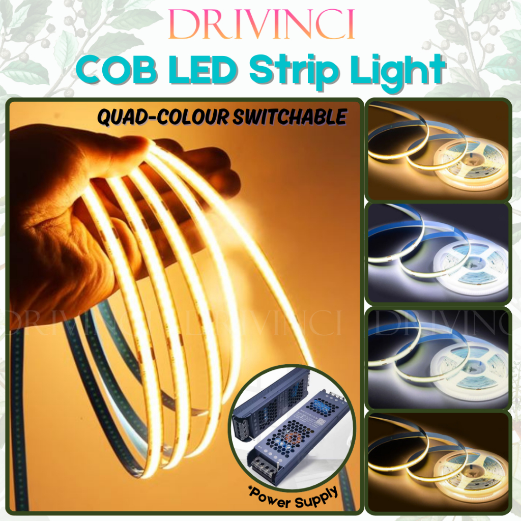 COB LED Strip Light Neon 10M 5M 3M 2M COB LED Strip Lights DC 24V ...