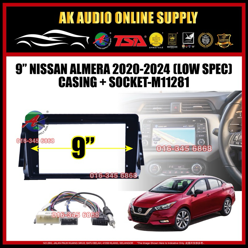 Nissan Almera 2020 - 2024 ( model A ) Android Player 9" inch Casing ...