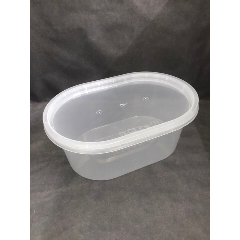BP PLASTIC / MS D1200 1200ml Microwaveable Oval Container & Lid / Bekas ...