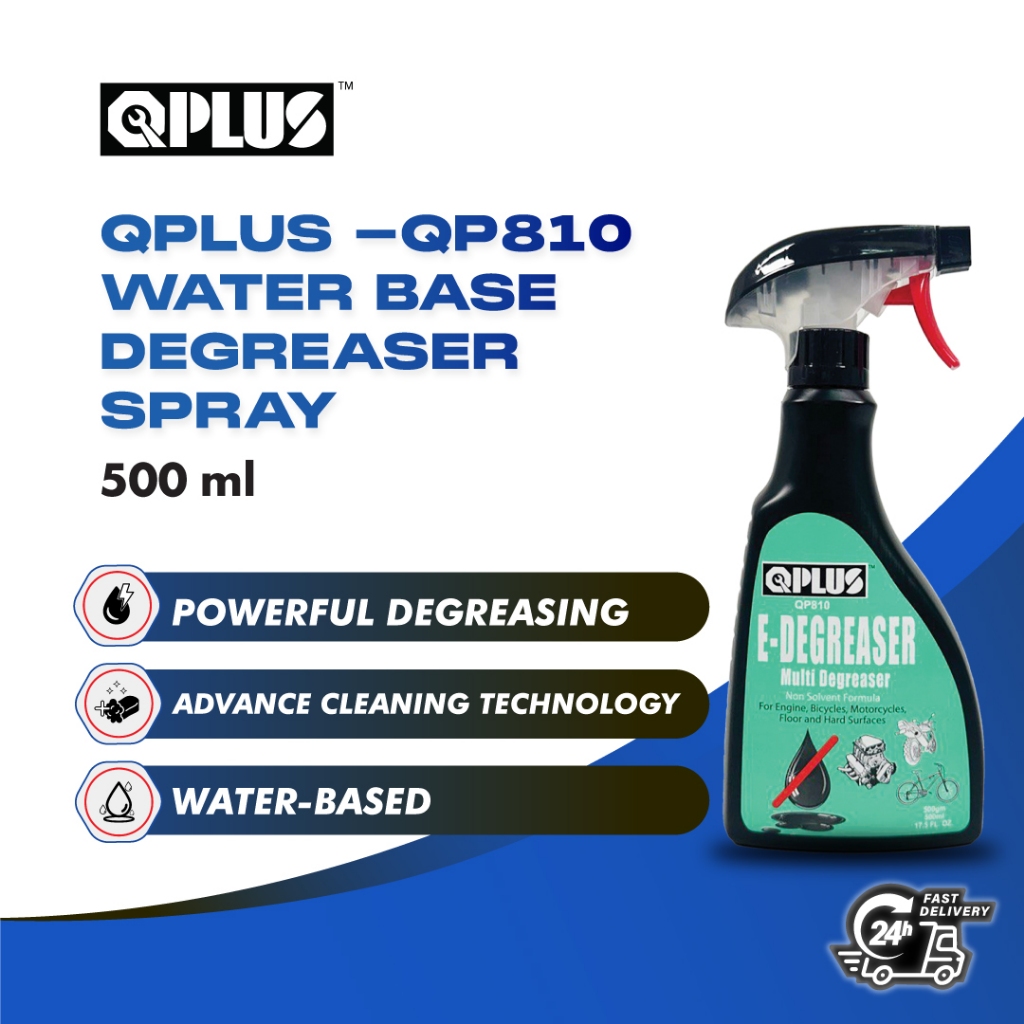 QPlus QP810 Water-Based E-Degreaser Spray (500ml) | Powerful & Eco-Friendly Cleaner | Shopee ...