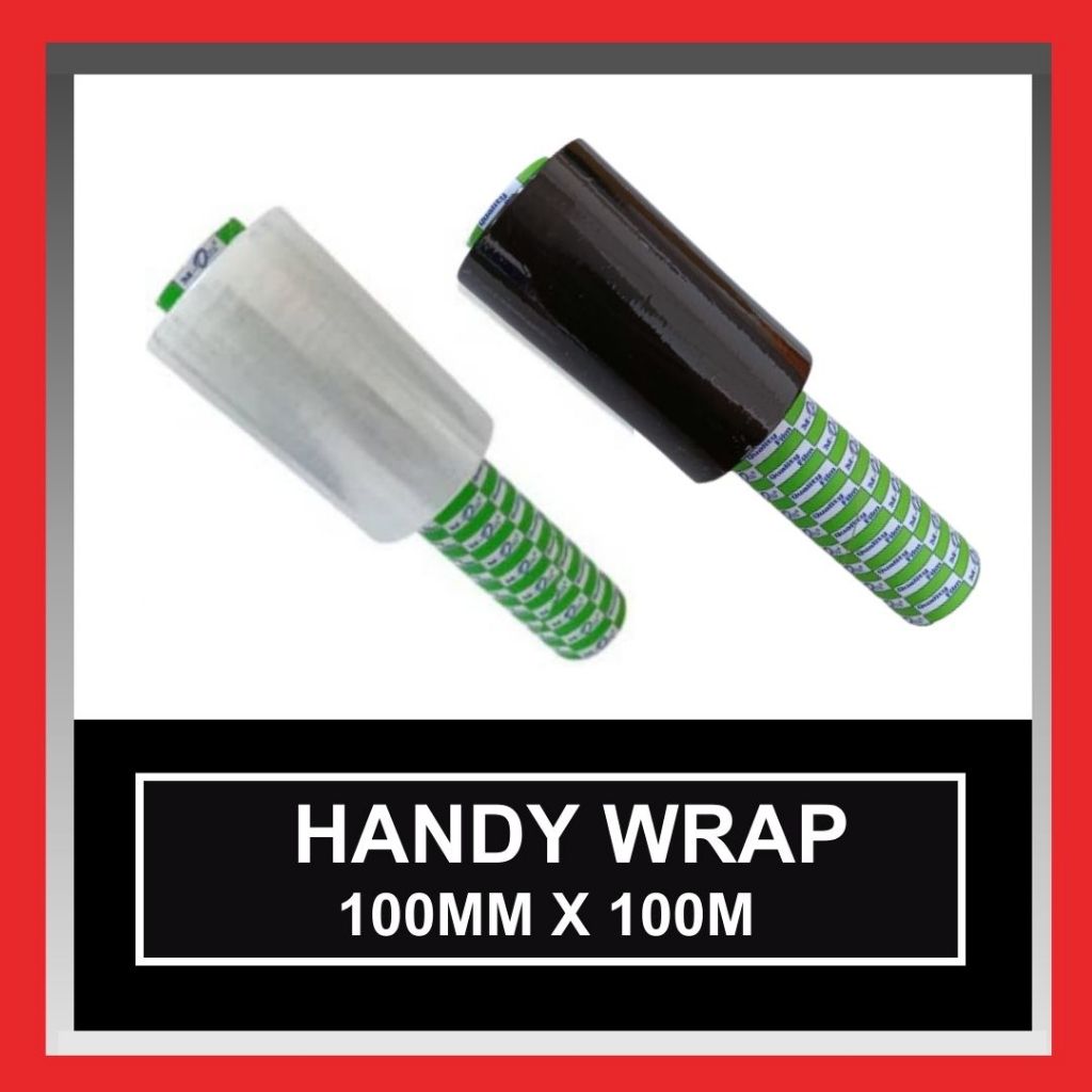 M-ONE Handy Wrap Clear / Hitam 100mm x 100m x 1"Core (Stretch Film ...