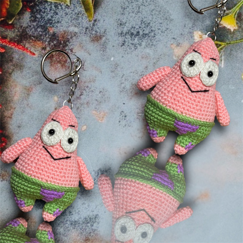 Patrick Star keychain ( Spangebob squarepants) / crochet keychain ...