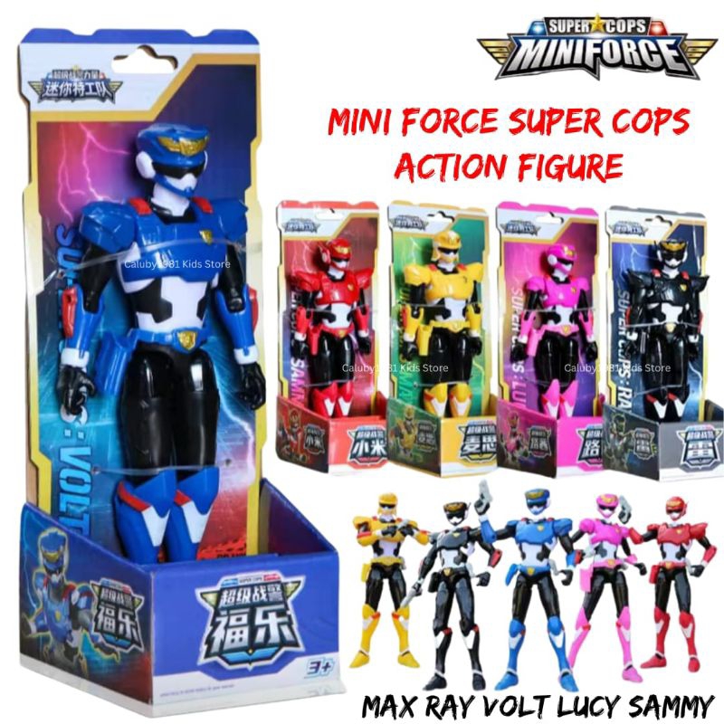 Mini force Super Cops Sammy Volt Lucy Max Ray Police Ranger Bolt ...