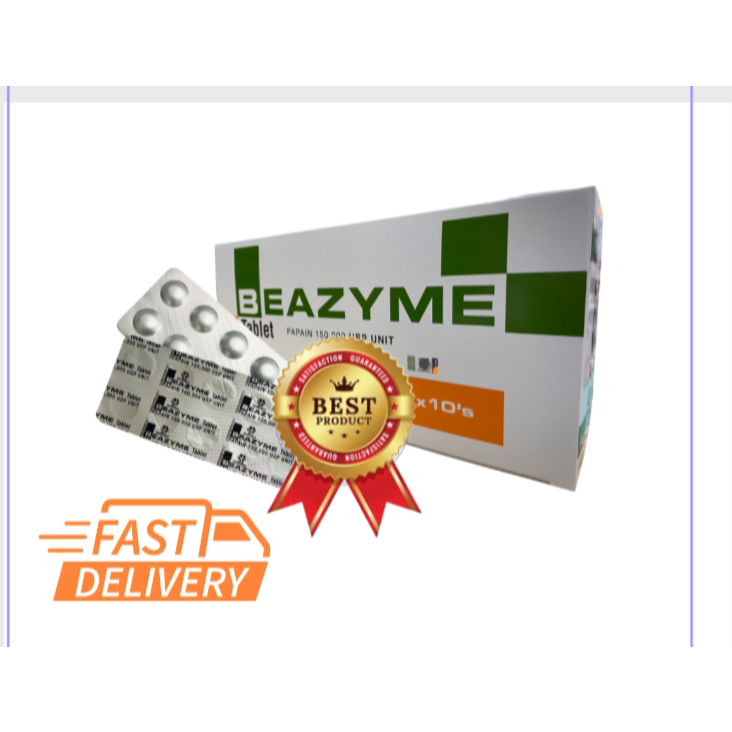 BEAZYME PAPAIN TABLET 10'S (PAPASE 150,000 USP UNIT) SUSUT BENGKAK ...