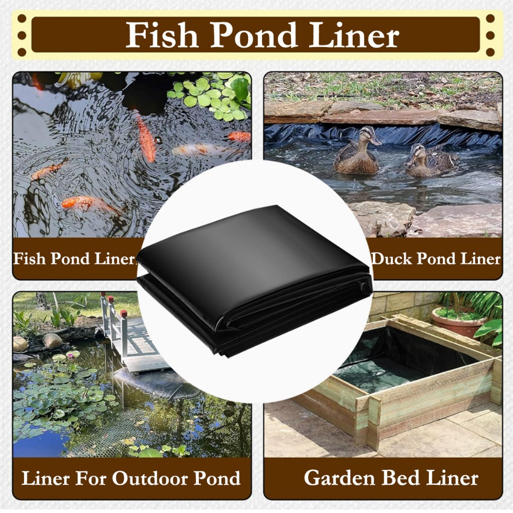 HDPE Pond Liner 2M/4M/6M Fish Pond Liner Heavy Duty Kolam Ikan Liner ...