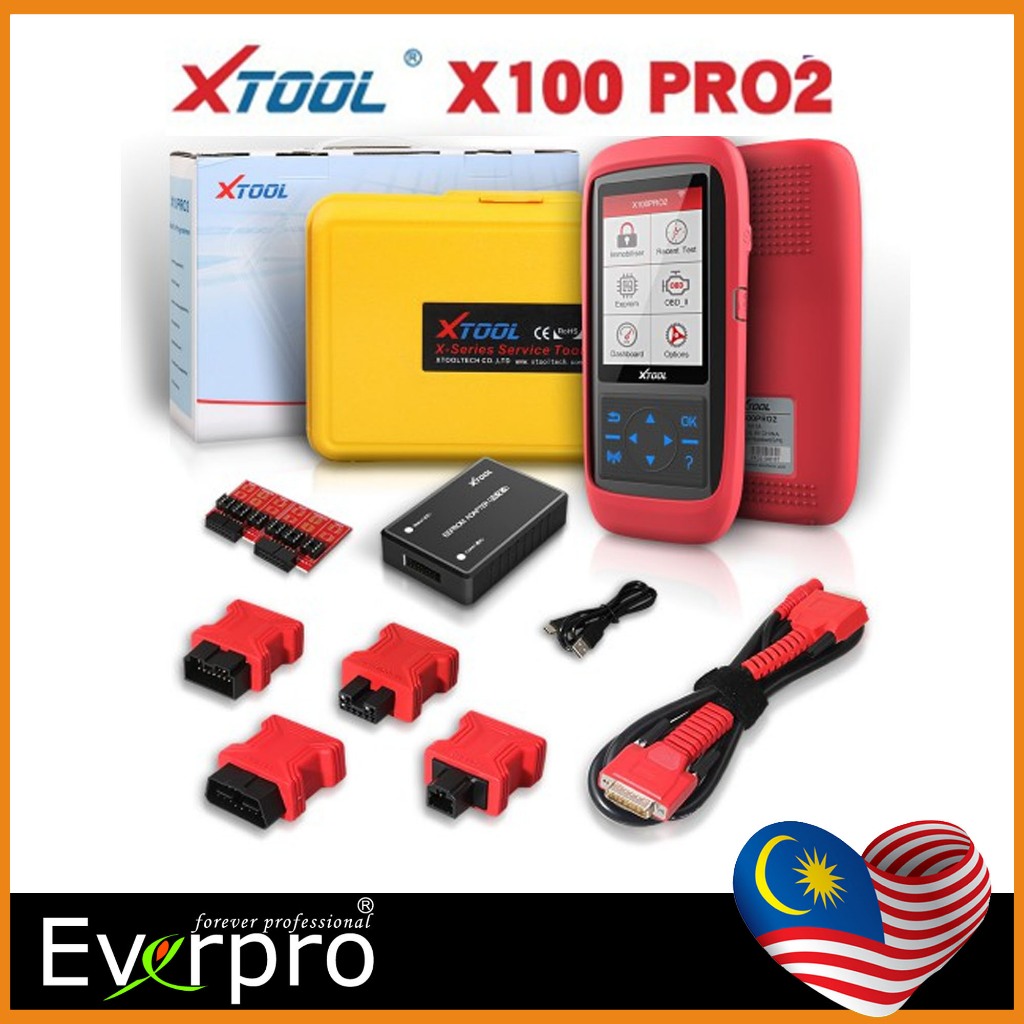XTOOL X100 Pro2 Auto Key Programmer Immobilizer /Mileage Adjustment with EEPROM Adapter Multi ...