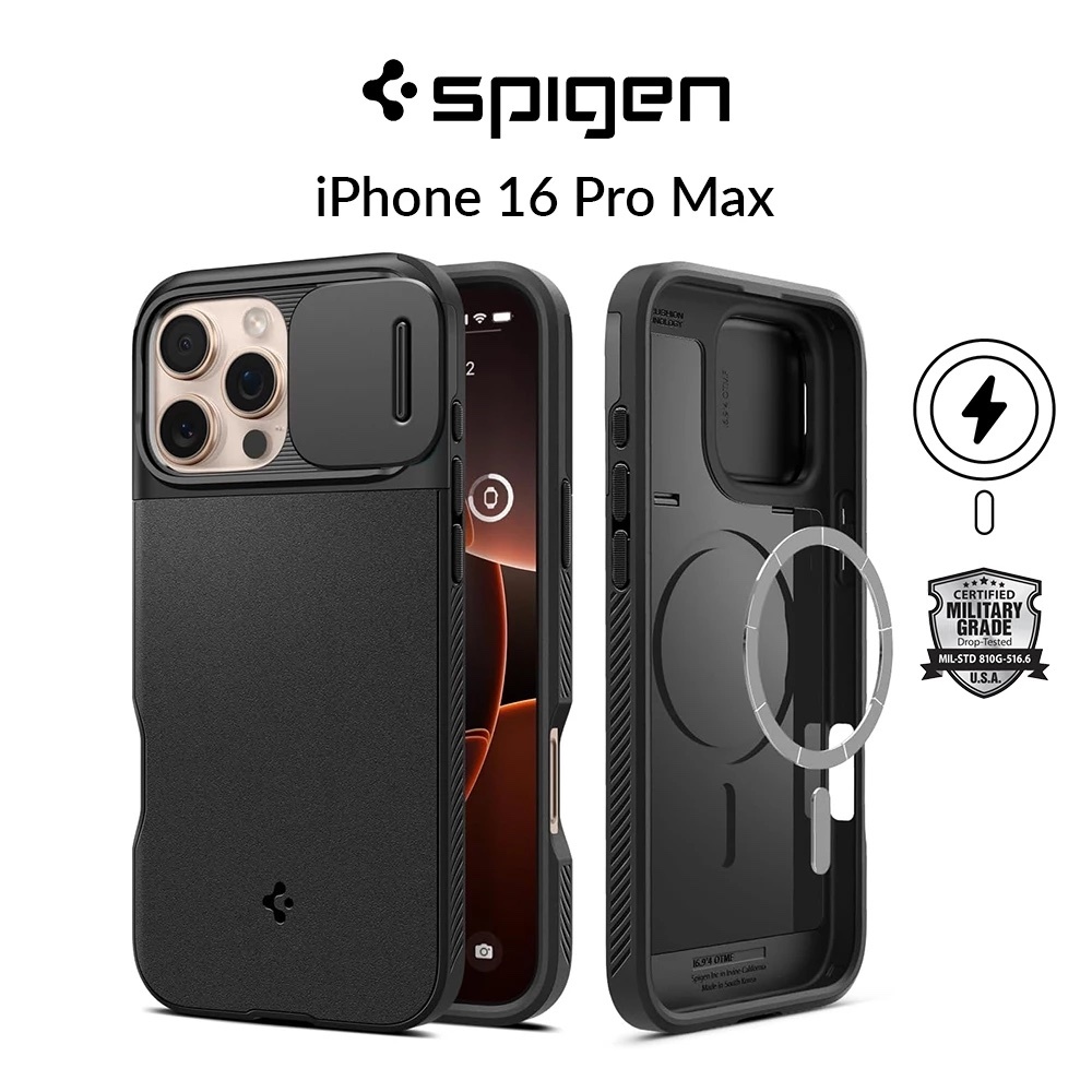 Spigen iPhone 16 Pro Max Casing 6.9" Optik Armor MagFit Camera Cover ...