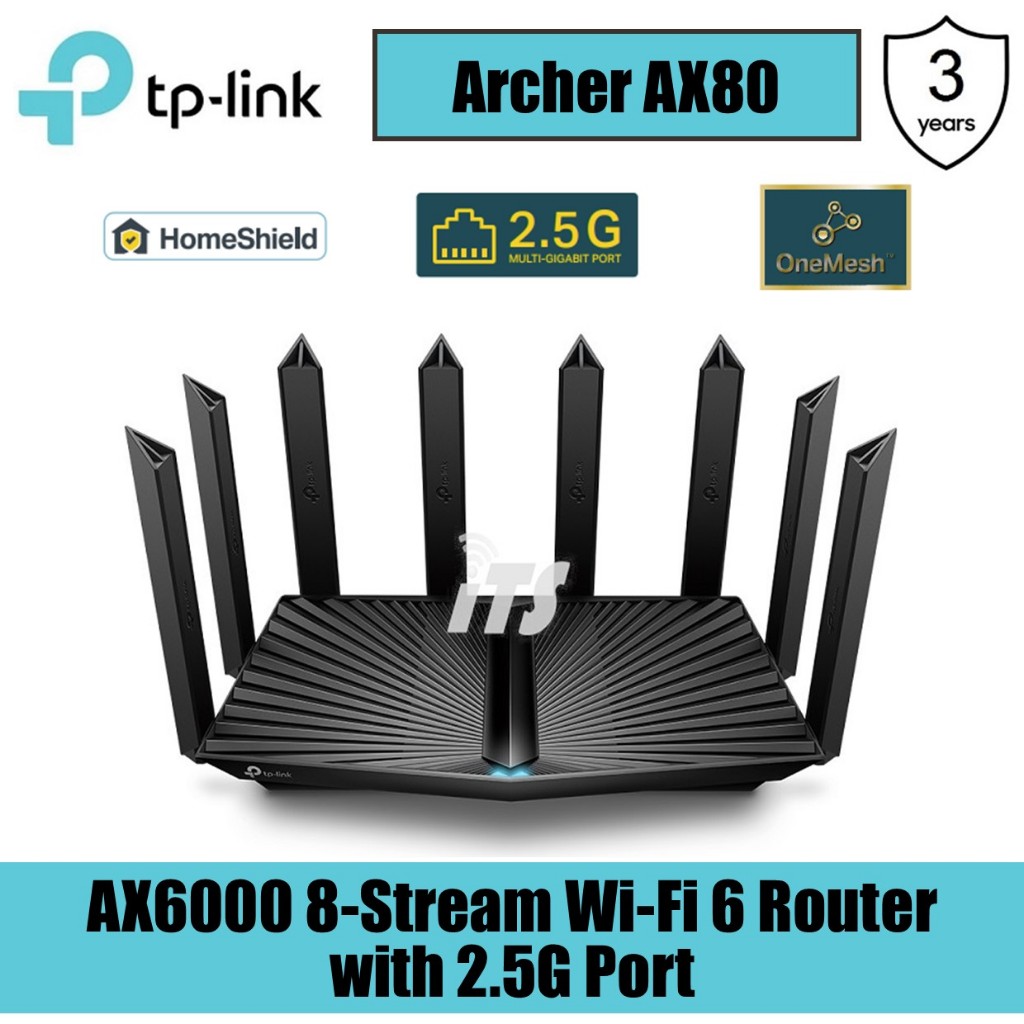 TP-Link AX6000 8-Stream with 2.5G Port Wi-Fi 6 Router (Archer AX80) | Shopee Malaysia