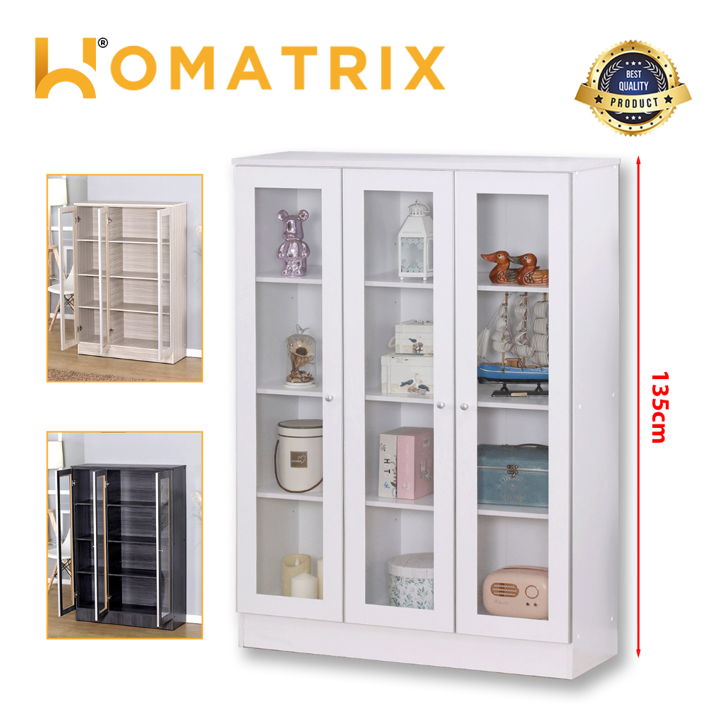 HOMATRIX Display Glass Cabinet Living Room Storage Almari Kaca Rak ...