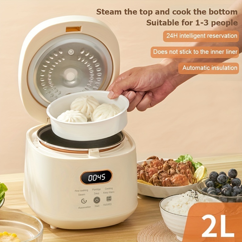 Xianke 2L mini non-stick rice cooker with large capacity, easy to clean ...