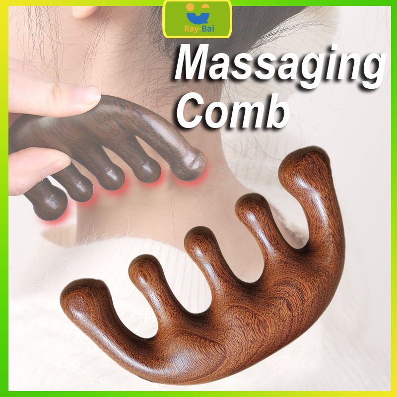 Massage Comb Scalp Meridians Comb Imitation Wood Comb | Shopee Malaysia