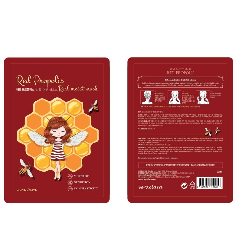 Veraclara Red Propolis Real Moist Mask 1S 23ml | Shopee Malaysia