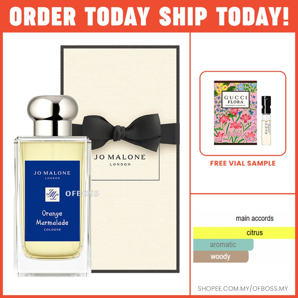JO MALONE ORANGE MARMALADE 100ML EAU DE COLOGNE EDC FOR UNISEX | Shopee ...