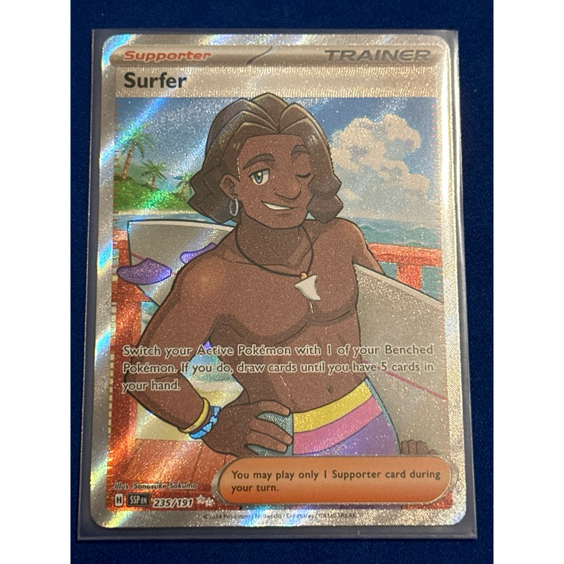 PTCG - Surfer - 235/191 - Full Art Secret Rare Scarlet & Violet ...