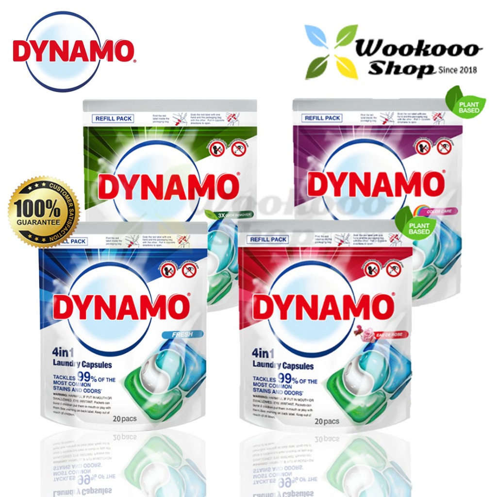 NEW SERIES!! DYNAMO 4In1 Laundry Capsules 20pcs (Odor Remover/Colour ...