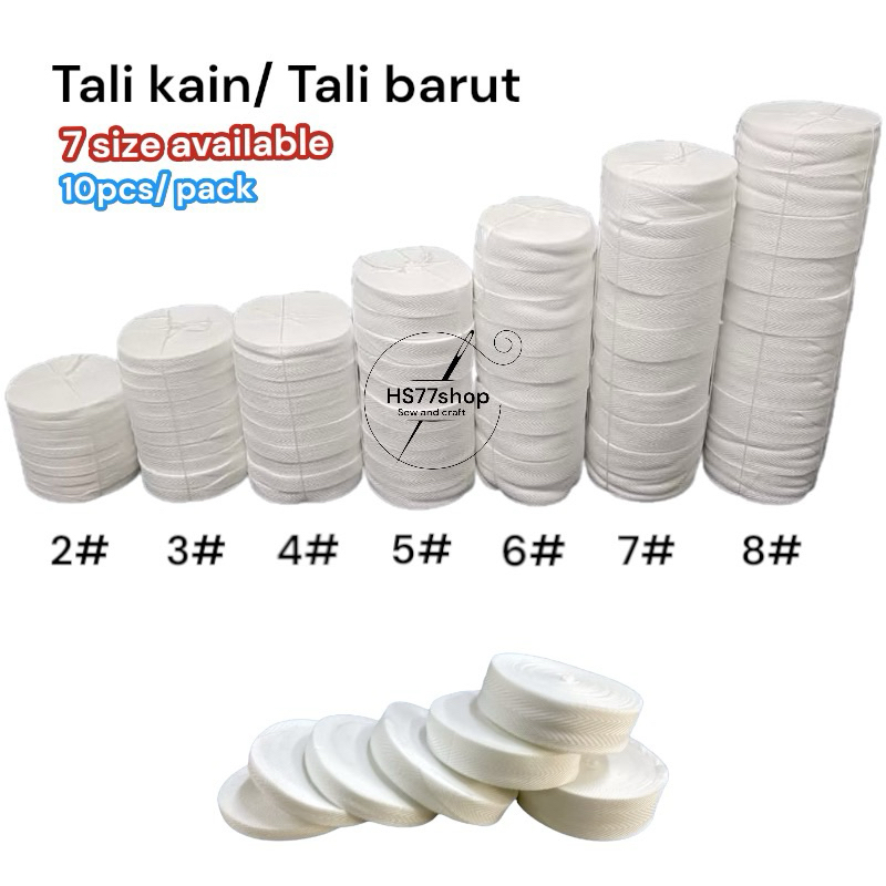 Cotton Tape/White Cotton Tape (10rolls/pack) | Tali Barut Polyester ...