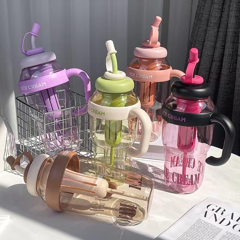 [READY STOCK] Botol Air 1200ML INS Dengan Straw & Pemegang | Botol ...