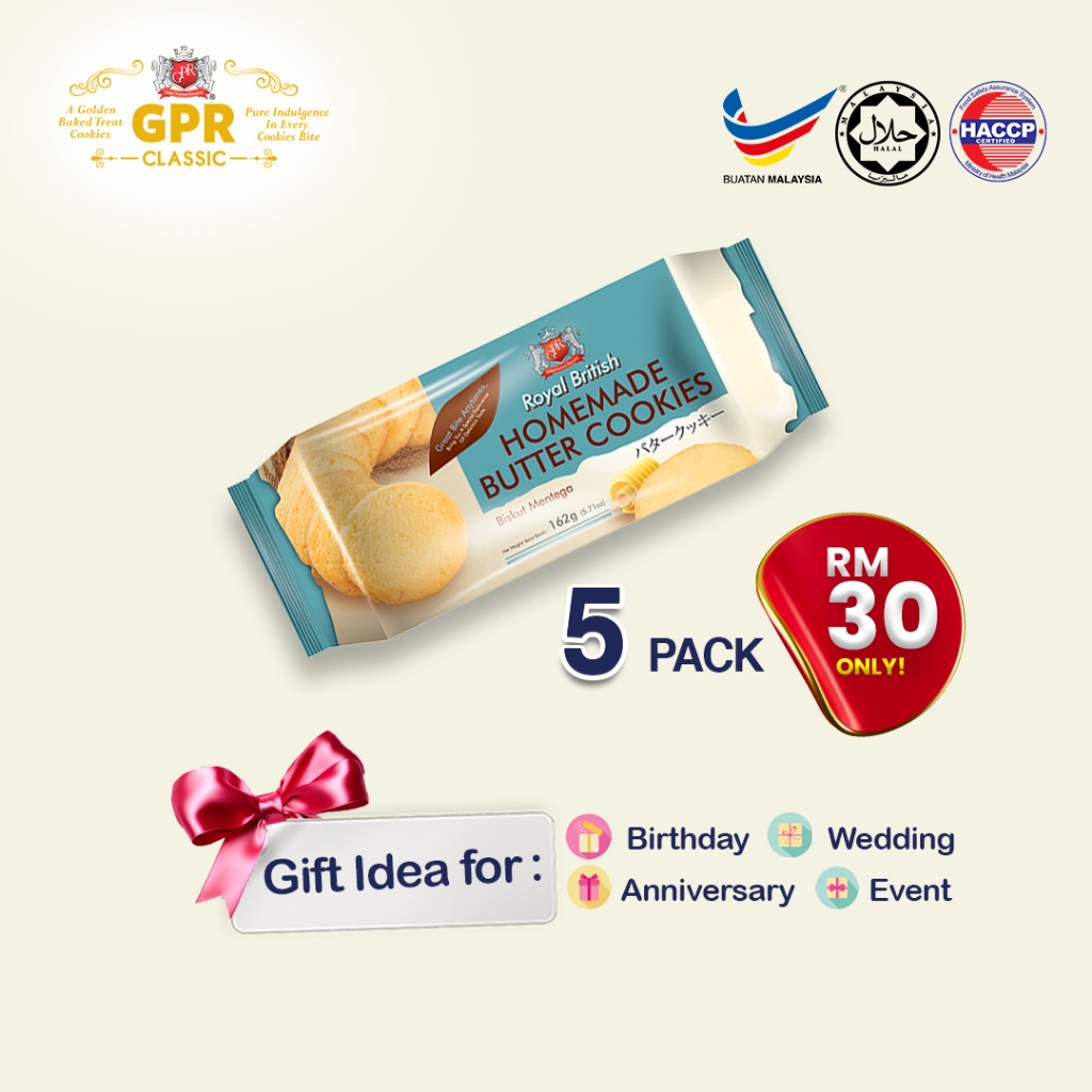 GPR Royal British Homemade Butter Cookies (160g) - Snacks Doorgift | Shopee Malaysia