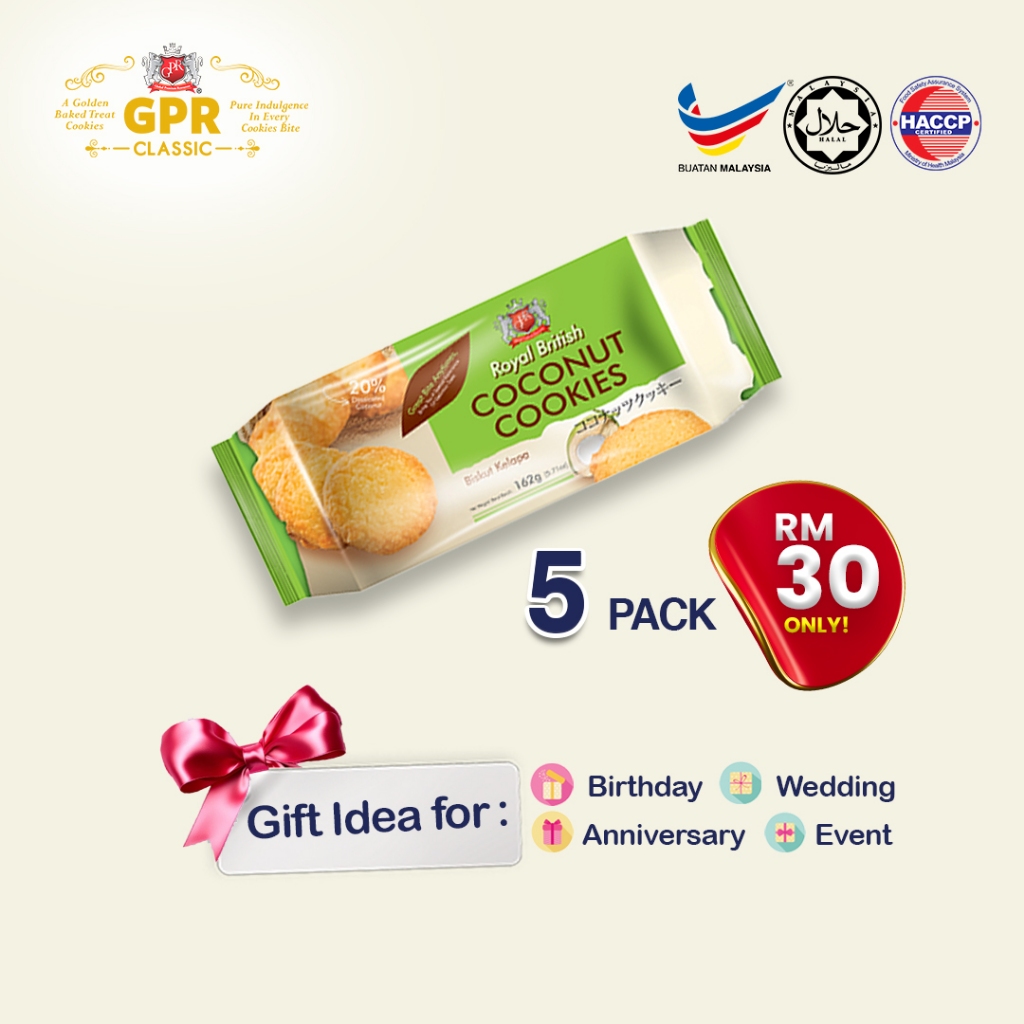 GPR Royal British Coconut Cookies (160g) | Shopee Malaysia