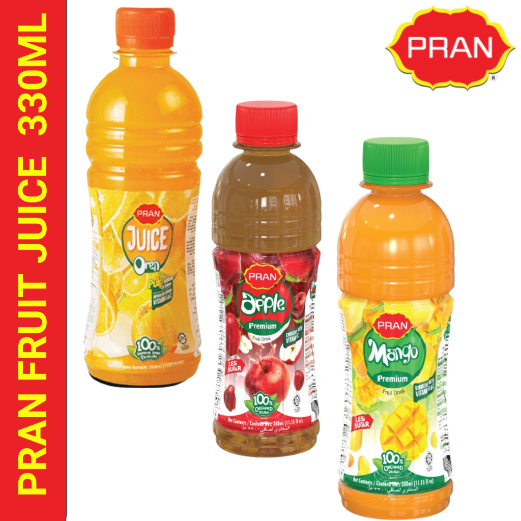 PRAN JUICE MANGO/APPLE/ORANGE 330 ML (HALAL) | Shopee Malaysia