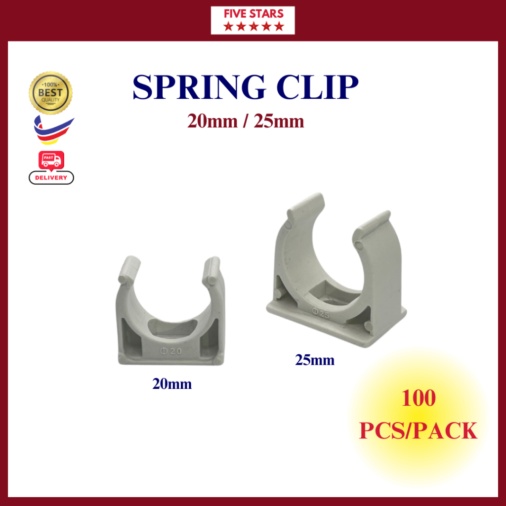 PVC Elektrik KLIP-U [Electrical Conduit Saddle U Clip] 20mm / 25mm ...