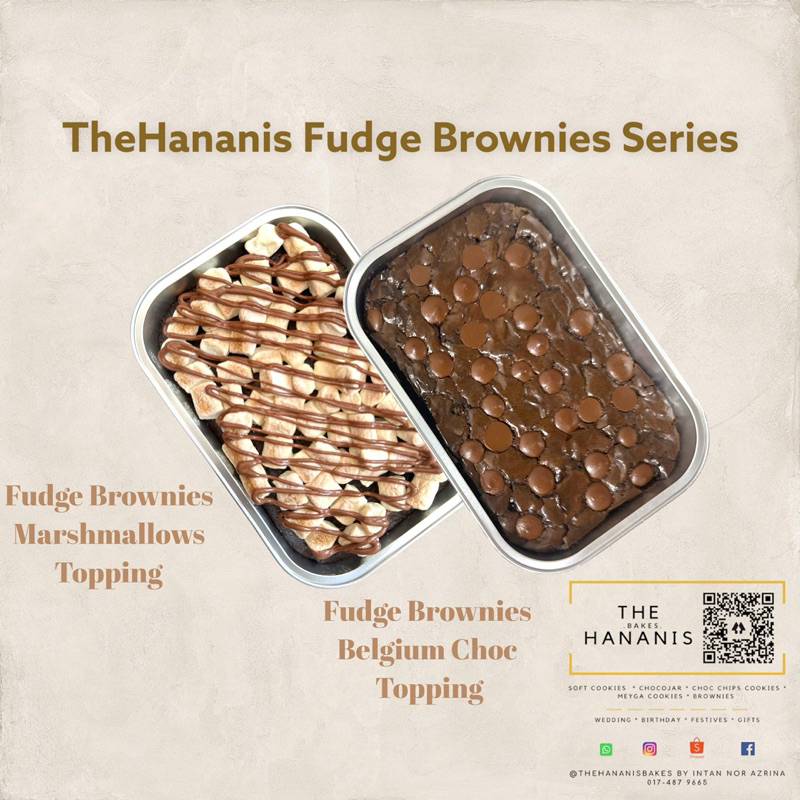 THEHANANIS Best Selling Nutella Fudge Brownies Belgium HazelChoc Choc Topping Homemade Diyakini ...