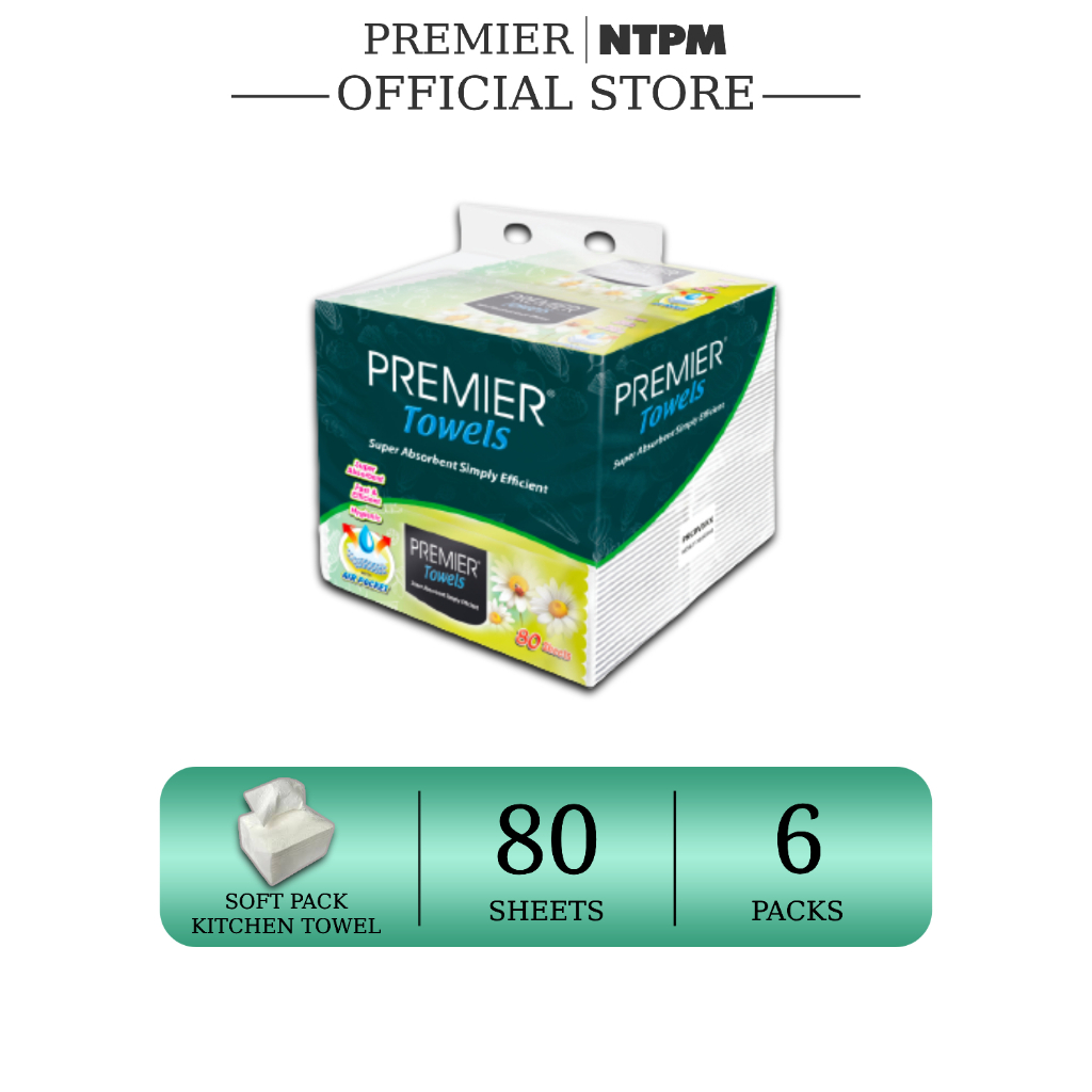 Premier Soft Pack Kitchen Towel (80'S x 6) | Shopee Malaysia