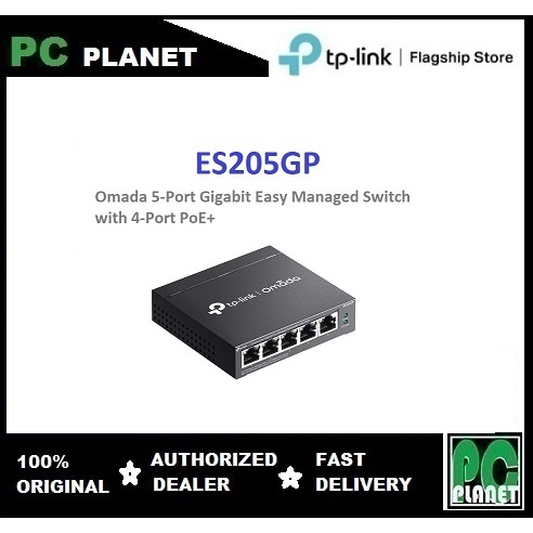 TP-LINK ES205GP Omada 5-Port Gigabit Easy Managed Switch with 4-Port ...
