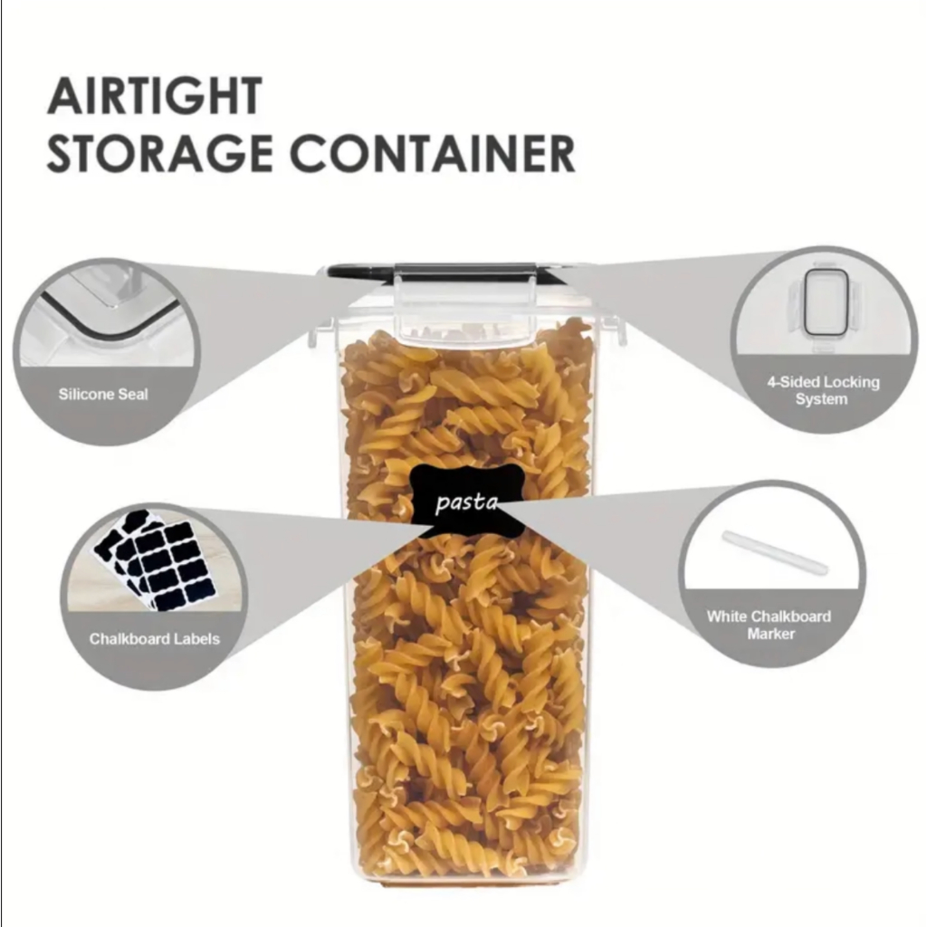 TopMart Basic 808 - 4pcs Set Airtight Food Storage Containers With Lids ...