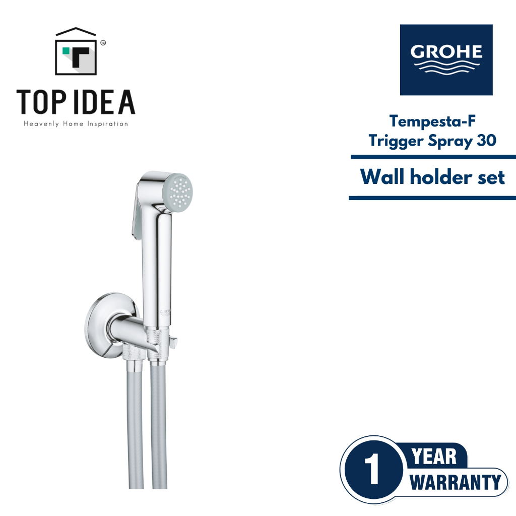 GROHE Tempesta-F Hand Bidet Trigger Spray | Self-Closing Angle Valve ...