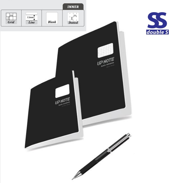 Upnote NoteBook Black Line/Grid/Dotted/Blank A5/A4 70Gsm 100Pages ...