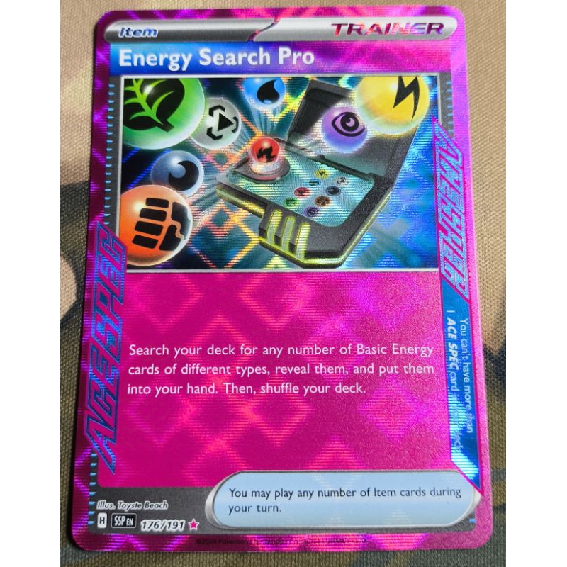 POKÉMON PTCG SV08 Surging Sparks 176/191 Energy Search Pro | Shopee ...