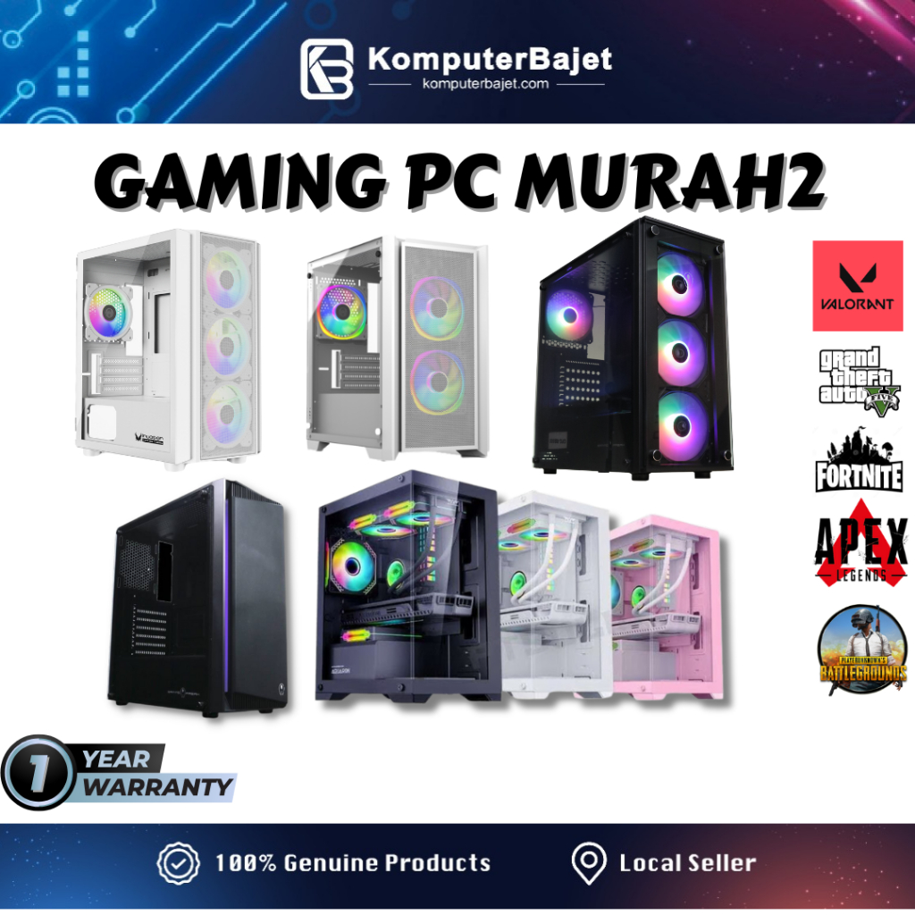 ⭐1 YEAR WARRANTY⭐ BUDGET GAMING PC CUSTOM MADE MURAH DESKTOP PC FULL ...