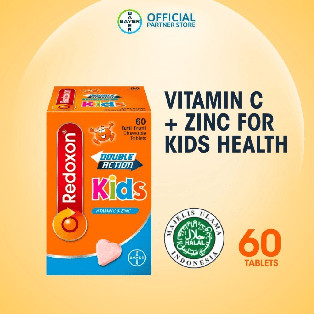 Redoxon Kids Double Action Vitamin C & Zinc Chewable Tablets (60's ...