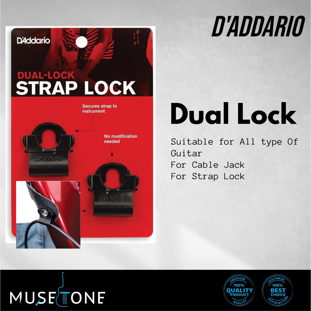Daddario D'addario Dual-Lock Strap Lock Pair PW-DLC-01 daddario guitar ...