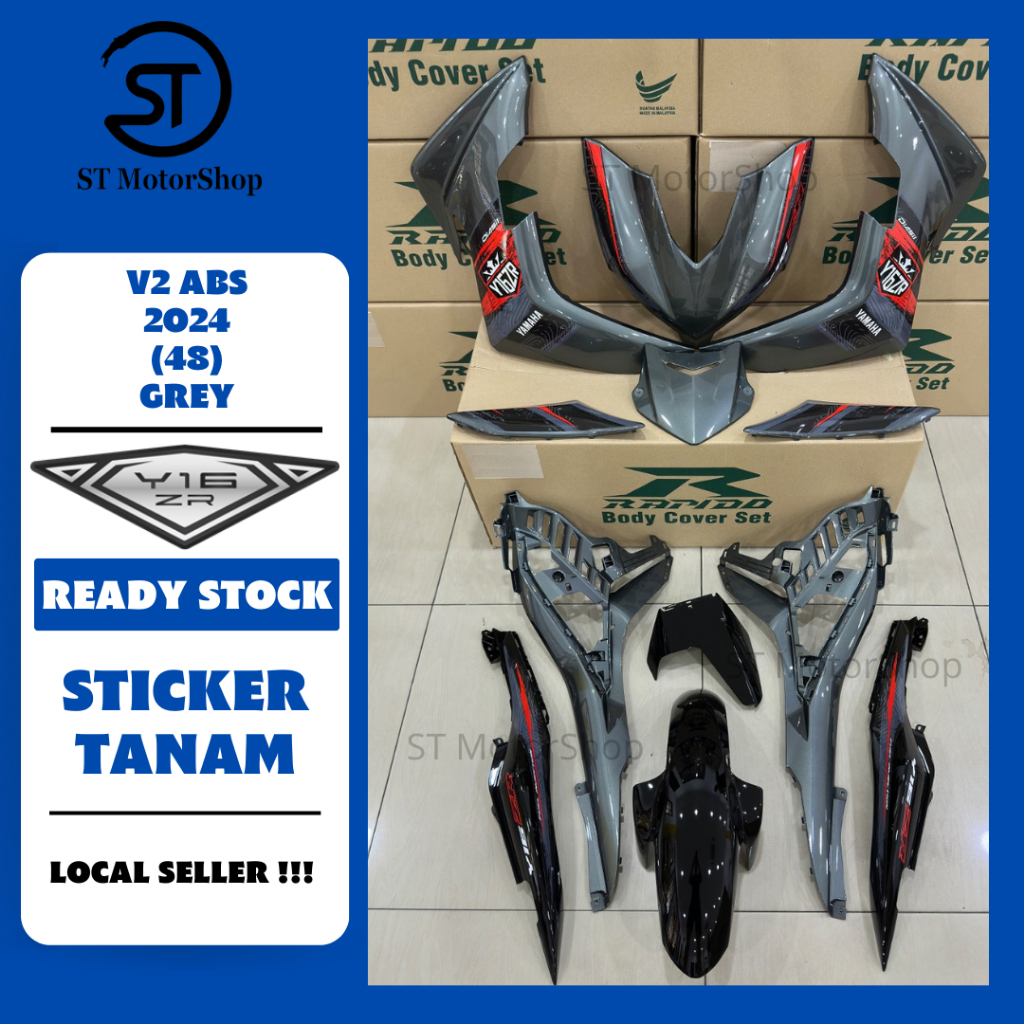 YAMAHA Y16 Y16zr V2 Abs 2024 (48) Cyan Red Blue Cover Set RAPIDO ...
