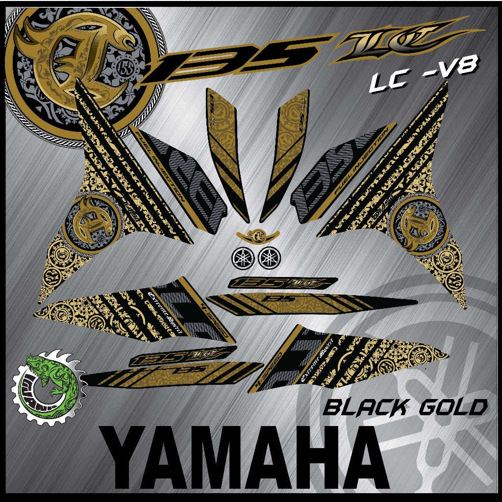 STICKER STRIPE YAMAHA LC135 V8 Fi BATMAN BATIK 2024 CUSTOM STRIPE BODY ...