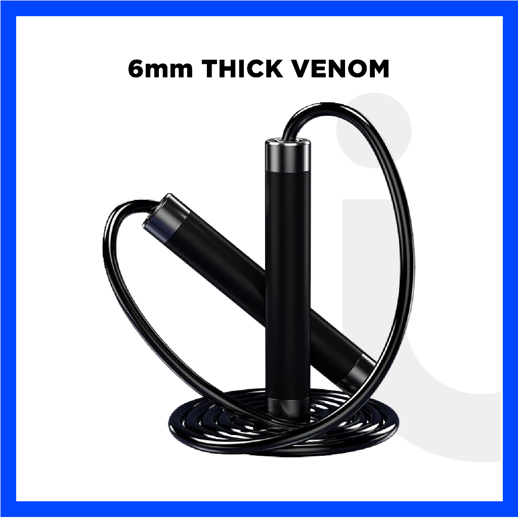 VENOM 6mm Professional Heavy Jump Rope Weighted Tali Lompat Berat ...