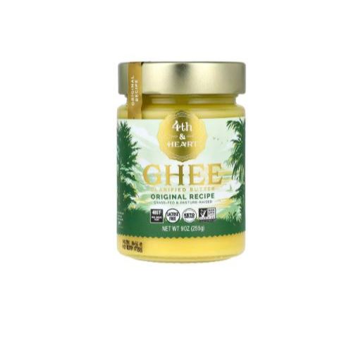 4th & Heart, Ghee Clarified Butter, Grass-Fed, Original Recipe, 9 oz ...