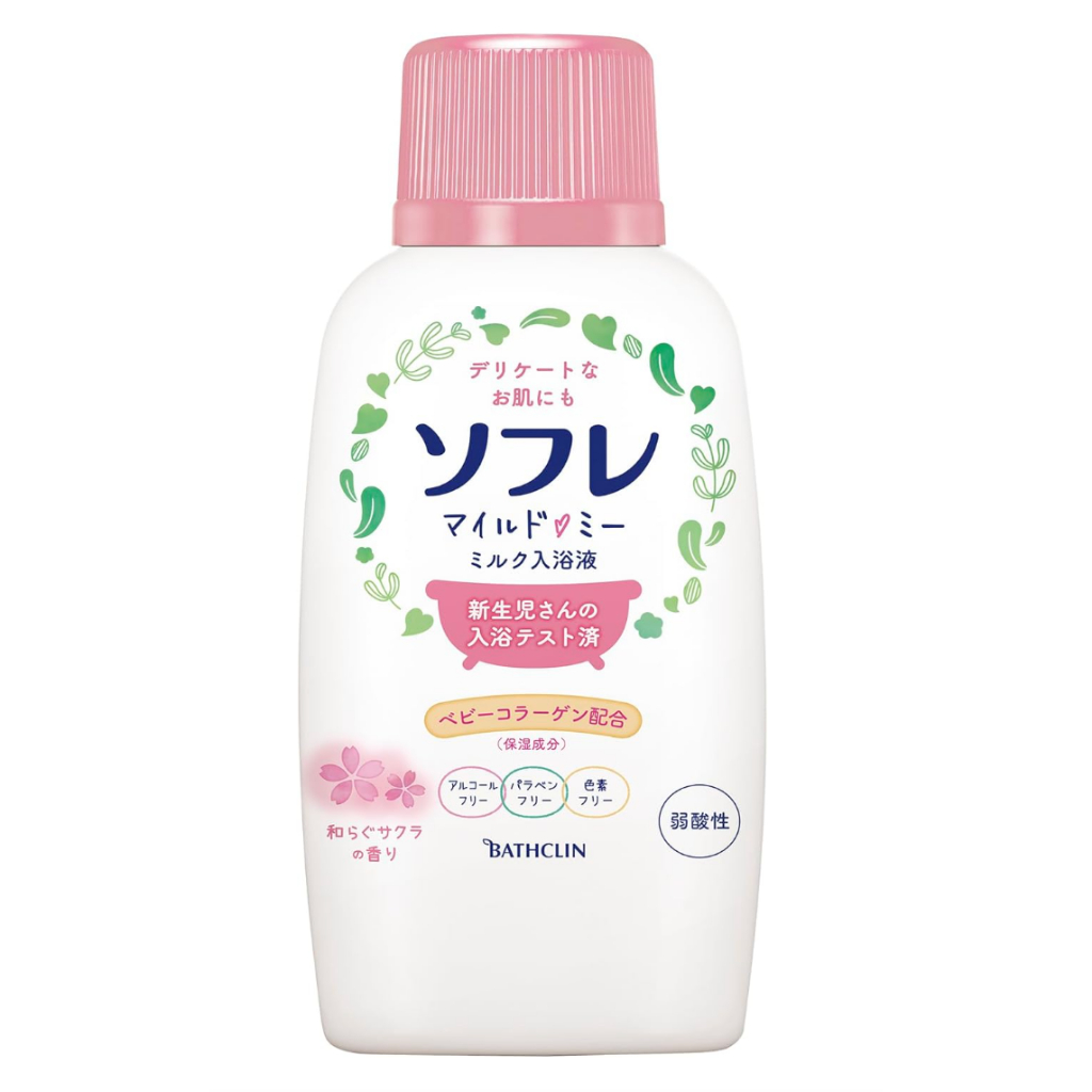 Bathclin Sofure Mild Me Milk Bath with Relaxing Sakura Fragrance Moisturizing Type 720ml ...