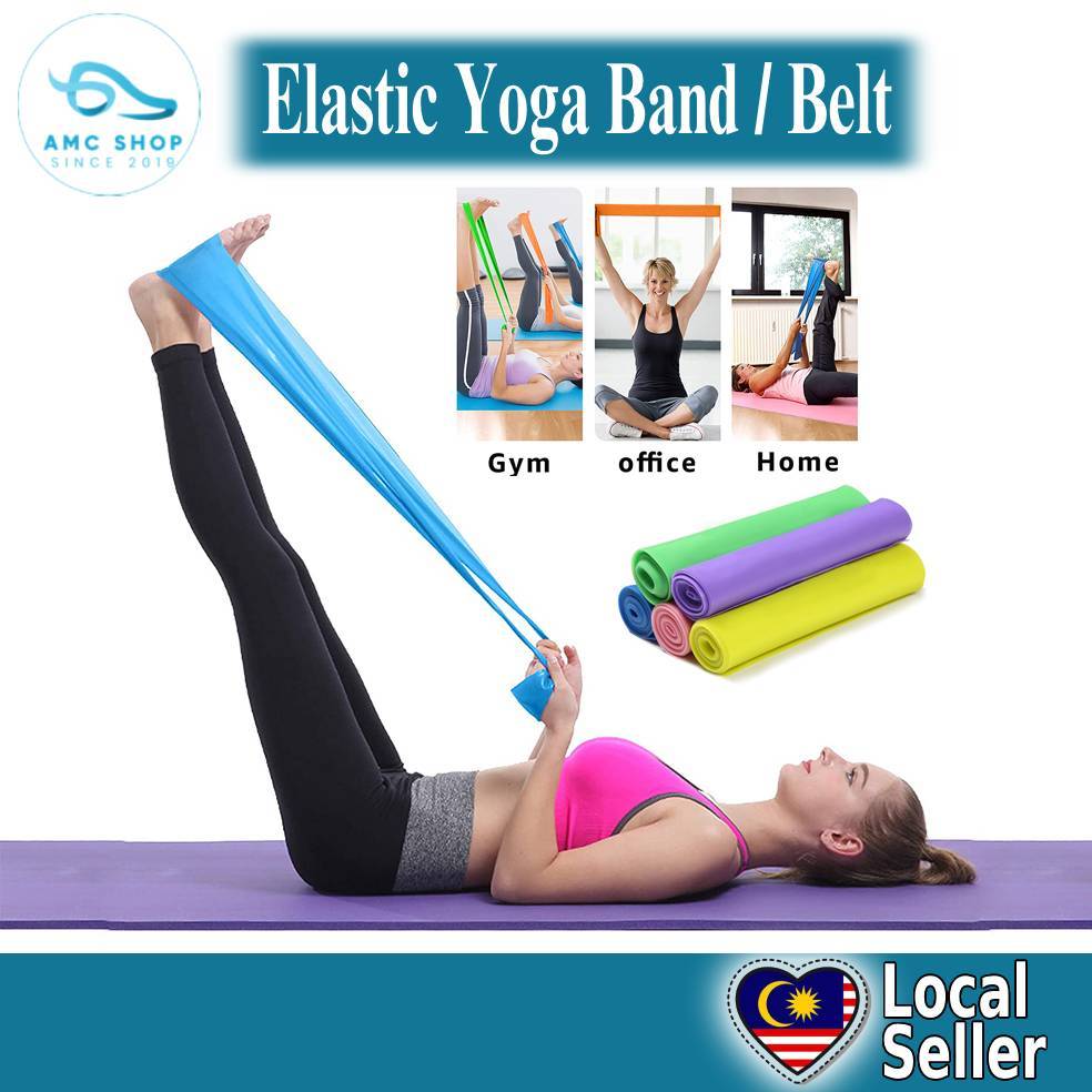Elastic Yoga Fitness Band Belt Rubber Stretch Resistance Exercise 150cm ...