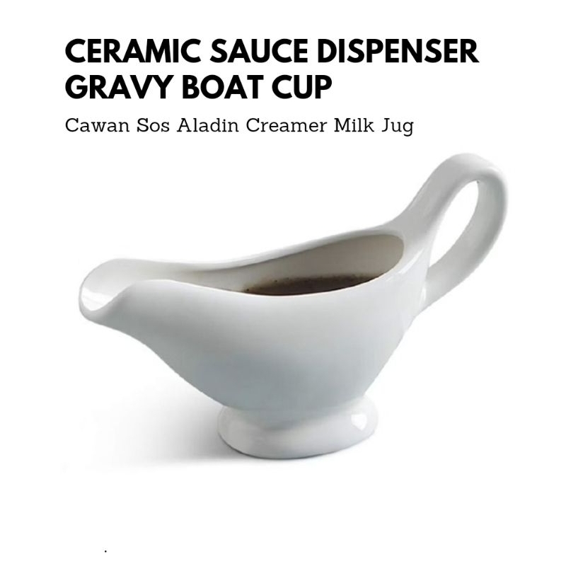Ceramic Milk Jug Cawan Susu Sos Cup Gravy Boat Aladdin Dispenser ...